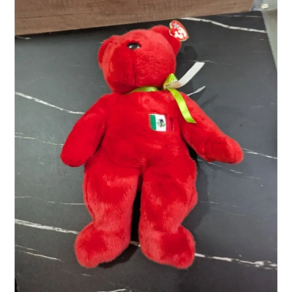 Ty | Toys | Ty Beanie Buddies Osito Red Plush Bear Mexican Flag Ribbon ...